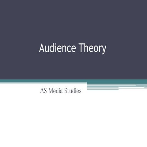 Audience theory | PPTX