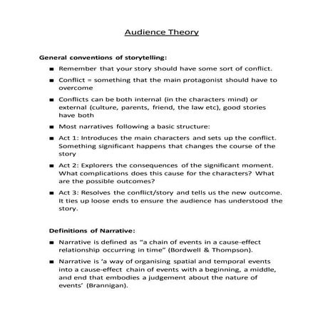 Narrative Theories and Examples | PPTX