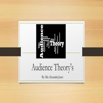 Audience Theory's | PPTX