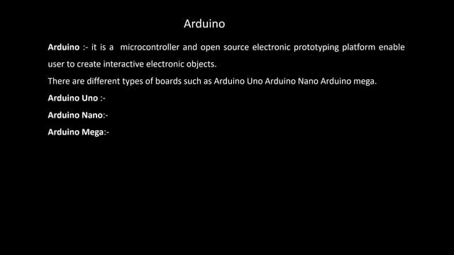 Arduino It Is A Microcontrollerpptx 0807