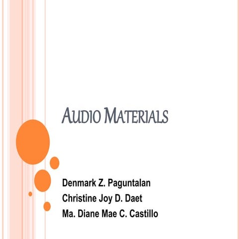Audio materials | PPTX