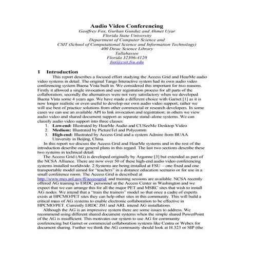 Audio Video Conferencing | PDF