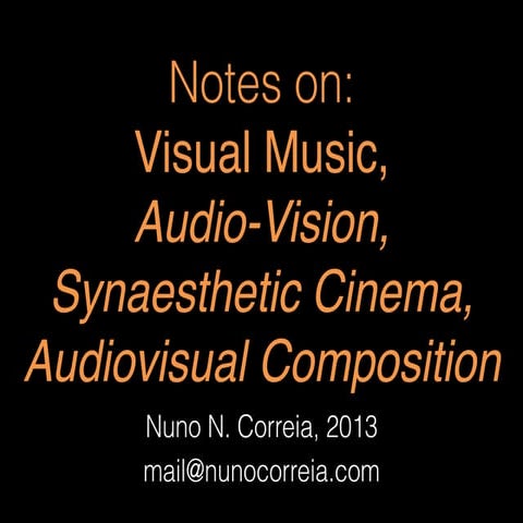 Notes on Audio-Vision and related concepts | PPT