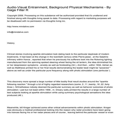 Audio-Visual Entrainment, Background Physical Mechanisms - By Gaga ...