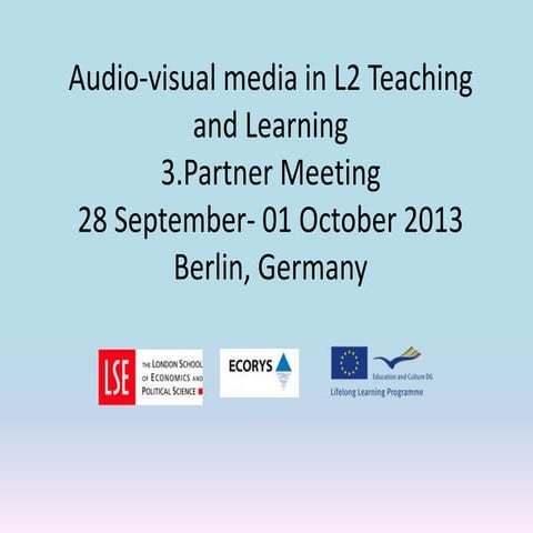 Audio visual media in l2 teaching song | PPT