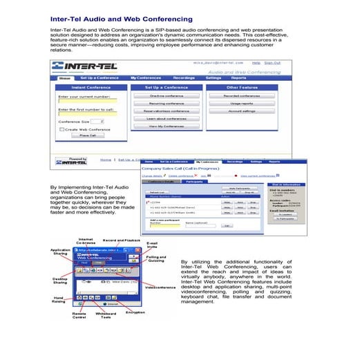 Audio Web Conferencing | DOC | Web Conferencing | Computer Software and Applications