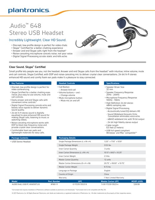 Polycom communicator c100 s data sheet | PDF