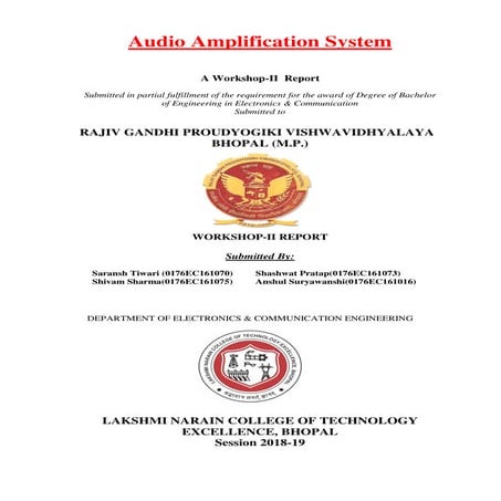 Audio amplification System | PDF