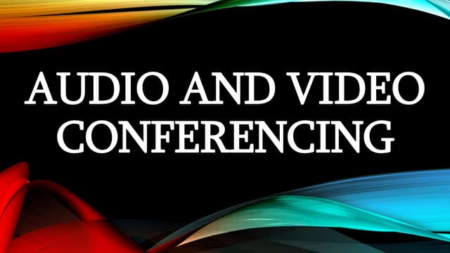 Audio and Video Conferencing on EPP6.pptx