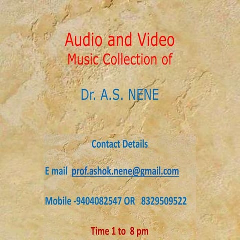 Audio and video music collection | PPT