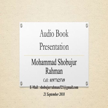 Audio book presentation | PPT