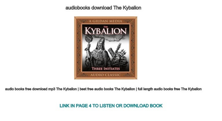 The kybalion book - michaelsno