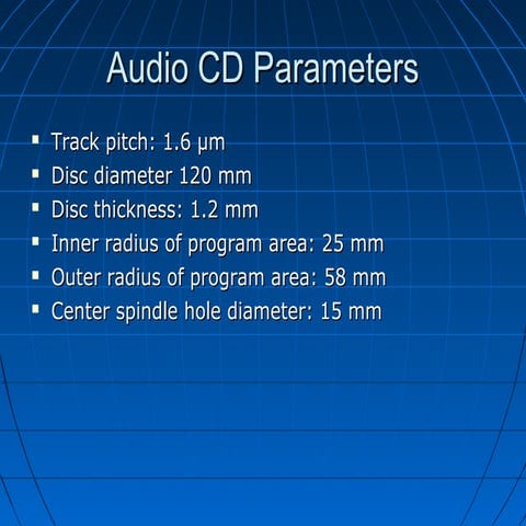 Audio CD Parameters | PPT