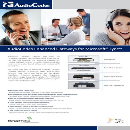 AudioCodes Voice gateway can be connected to Ms Lync | PDF | Digital Audio | Computer Software ...