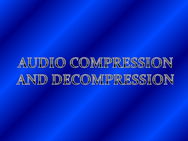 multimedia Compression presentation | PPTX