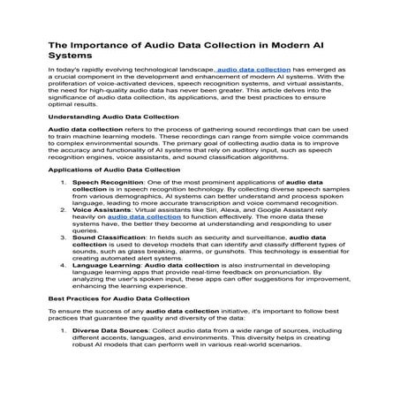 The Essential Role of Data Labeling Companies in the AI Revolution | PDF