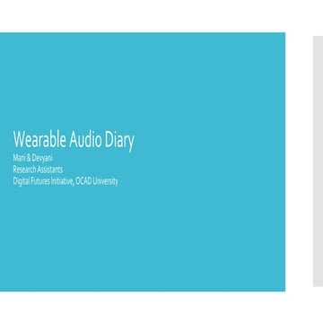 Audio diary report copy | PPT