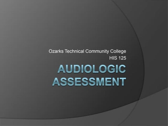 Speech audiometry & masking | PPTX