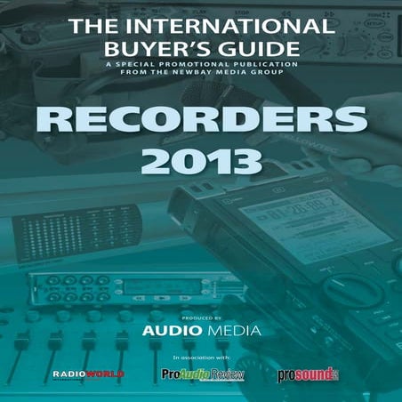Audio media recorders guide 2013 | PDF