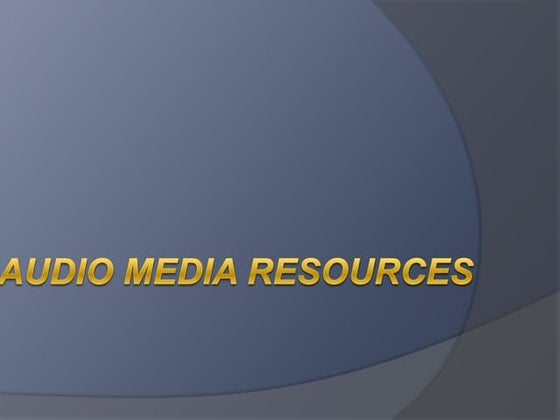 Audio media | PPT