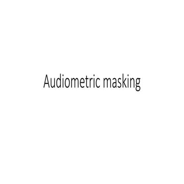 Audiometric masking | PPT