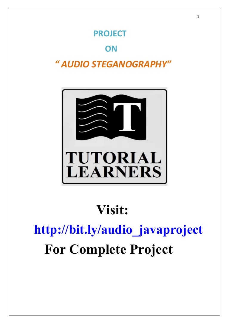 Audio Steganography Java Project