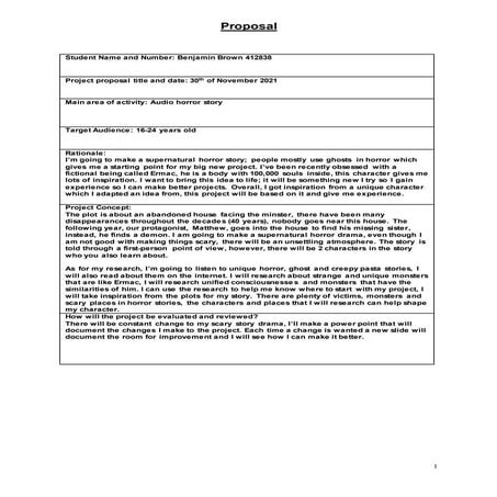 Audio proposal | PDF