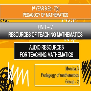 Audio Resources For Teaching Mathematics | PPTX