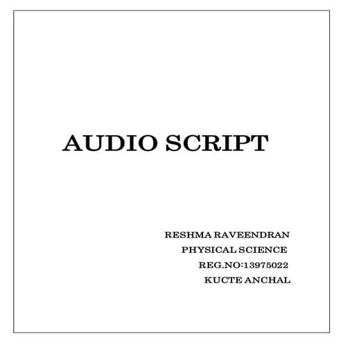 Audio Script Pdf