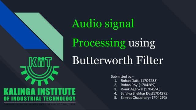 Audio Signal Processing Pptx Digital Audio Computer Software And