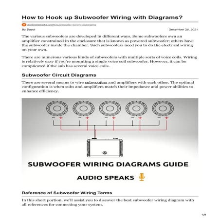 How to Hook up Subwoofer Wiring with Diagrams | PDF