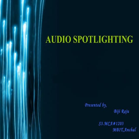 Audiospotlighting | PPT