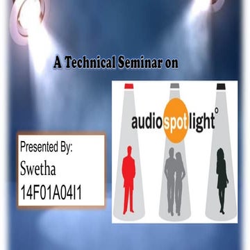 Audio spotlighting | PPS