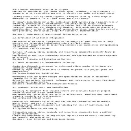 Smartech AV Final PDF | PDF