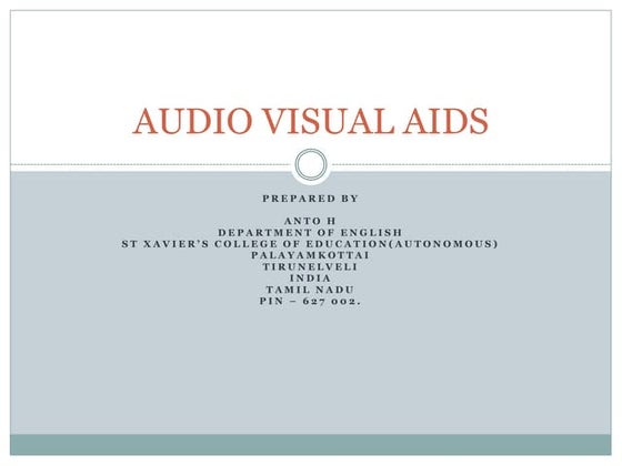 Audio visual aids presentation | PPT