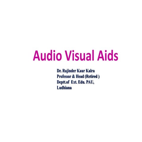 Audio visual aids | PPT
