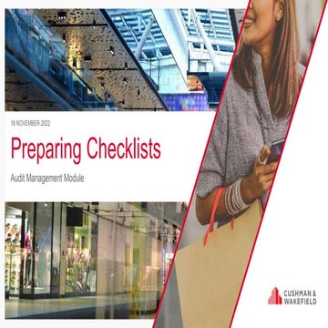Guide to preparing Checklists | PPTX | Technology & Computing