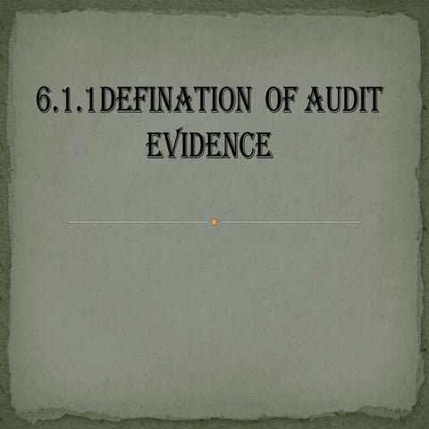 Audit 1 | PPT