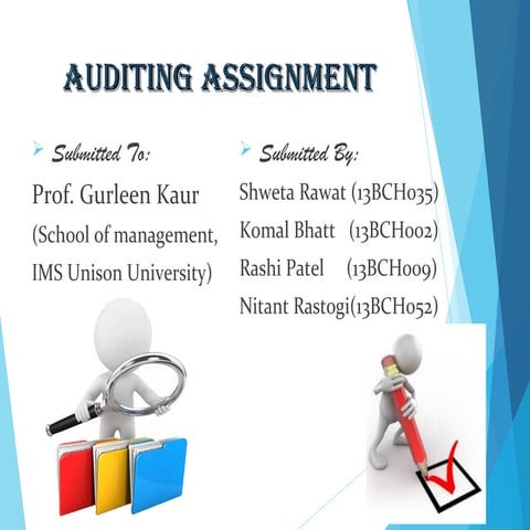 Audit assignment | PPT