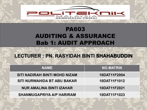 IDBI Intech - Audit Management Solution | PDF