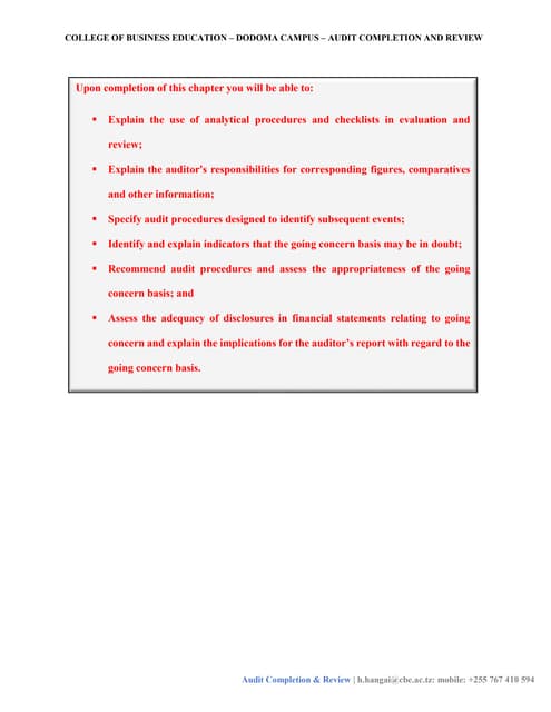 12. audit completion | PPT