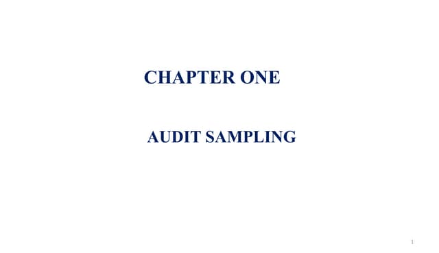 Audit sampling | PPT