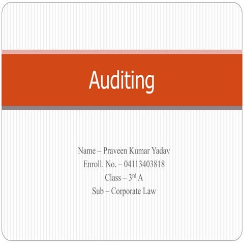 Auditing | PPT