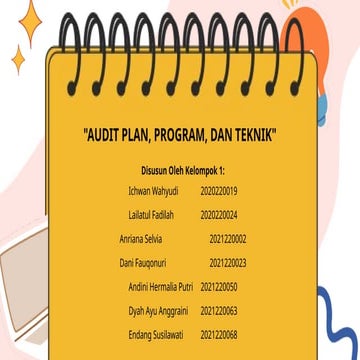 Auditing-A (Kel. 1 Audit Plan, Program, dan Teknik).pptx