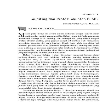 Auditing dan Profesi Akt Publik Praktek Akuntan | PDF