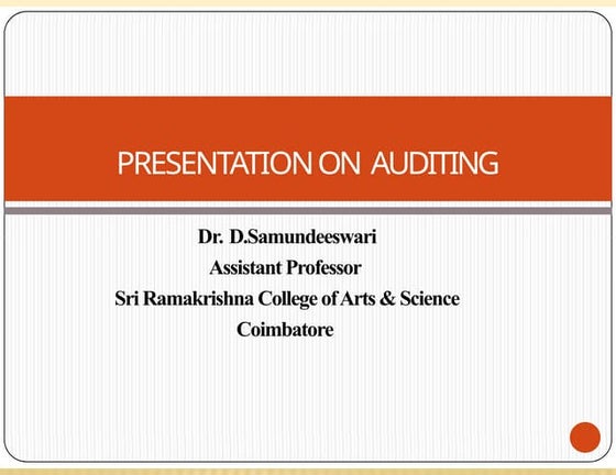 Auditing (Introduction to Auditing) | PPT