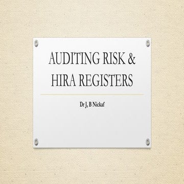 Hazards and aspects AUDITING RISK & HIRA REGISTERS.pptx