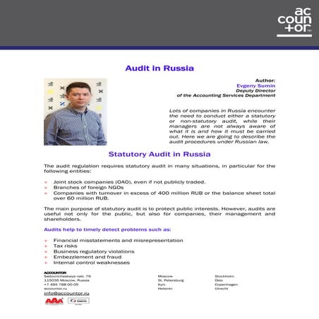 Audit in Russia | PDF
