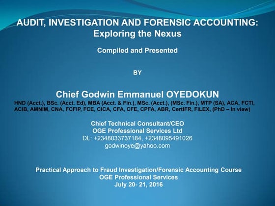 Fraud Investigation Process And Procedures | PPTX