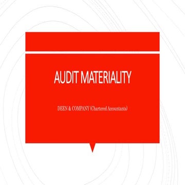 Audit materiality | PPTX